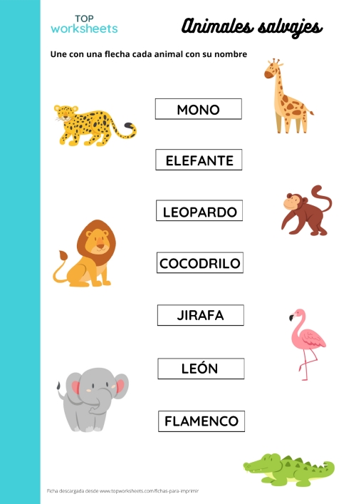 Fichas para imprimir de animales | TopWorksheets
