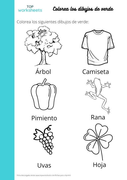 Fichas para imprimir para aprender los colores | TopWorksheets