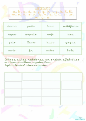 Completa el abecedario, ficha para imprimir | TopWorksheets