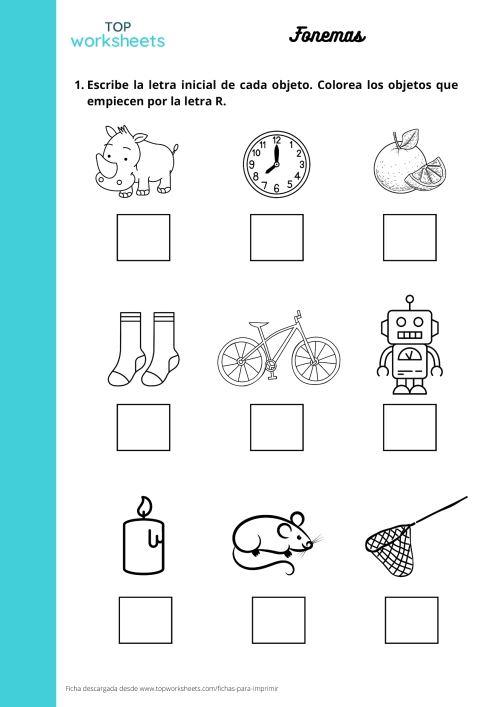 La letra R, ficha para imprimir | TopWorksheets