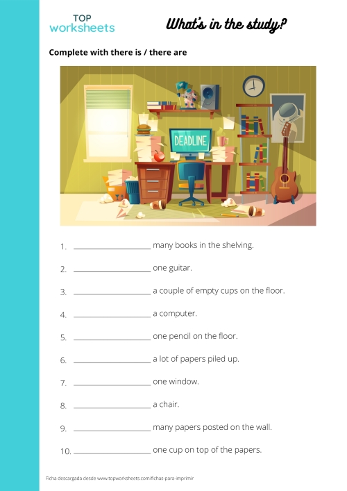 Study, ficha para imprimir | TopWorksheets