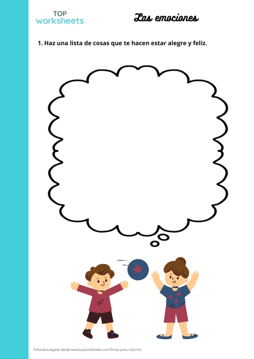 Mis emociones, printable worksheet | TopWorksheets