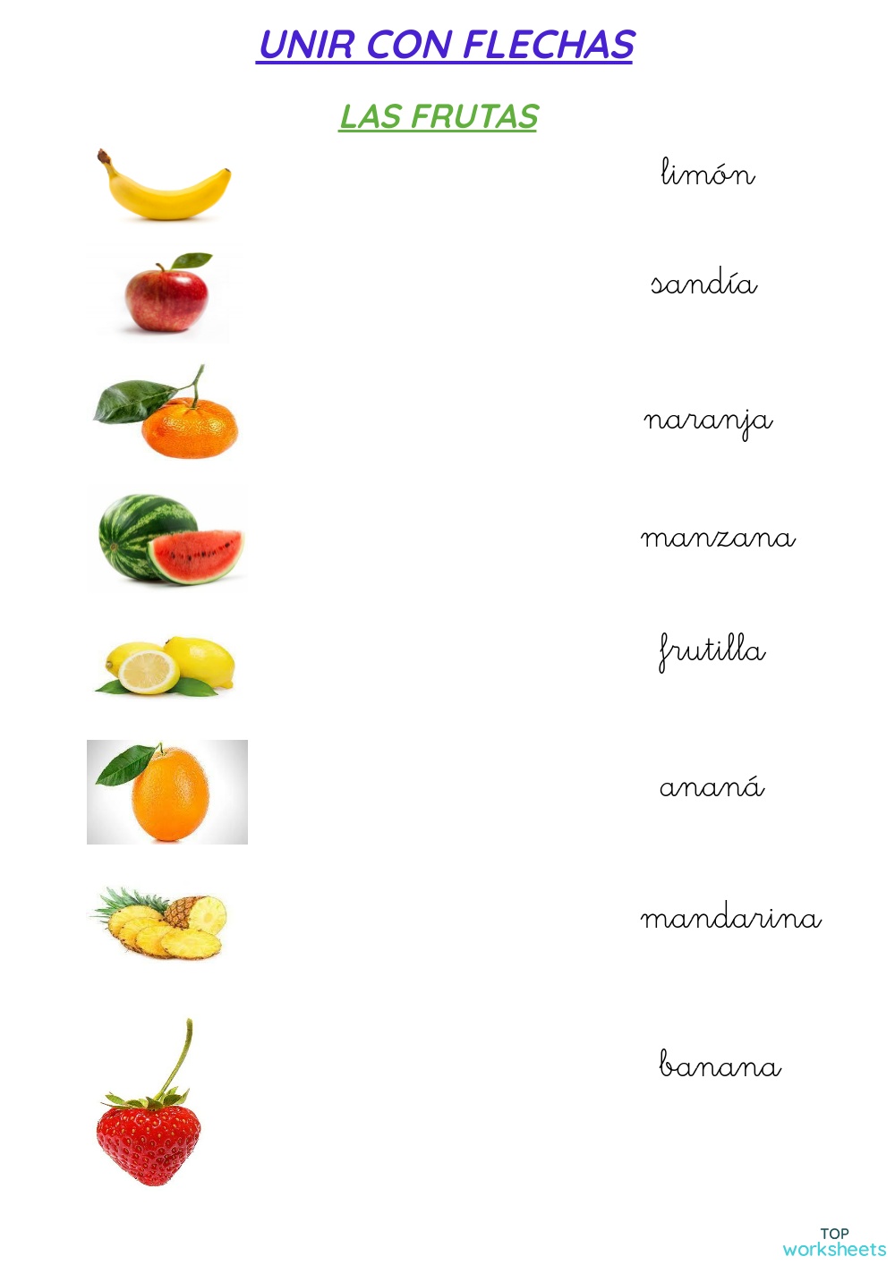 Ingles Frutas Worksheet Live Worksheets, 49% OFF