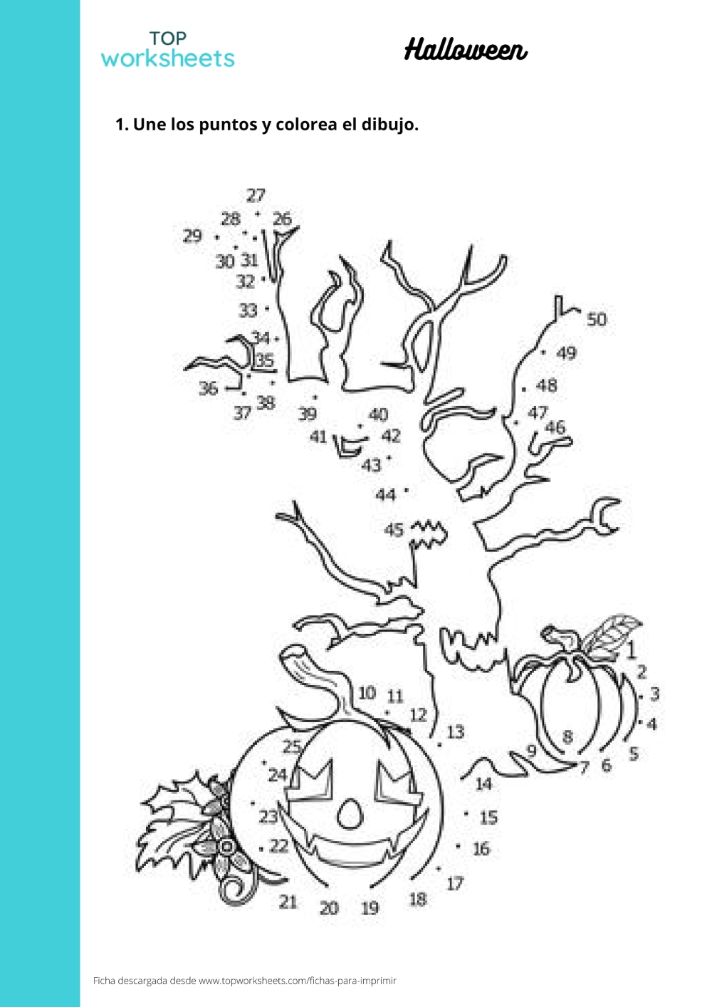 Une los puntos, ficha para imprimir | TopWorksheets